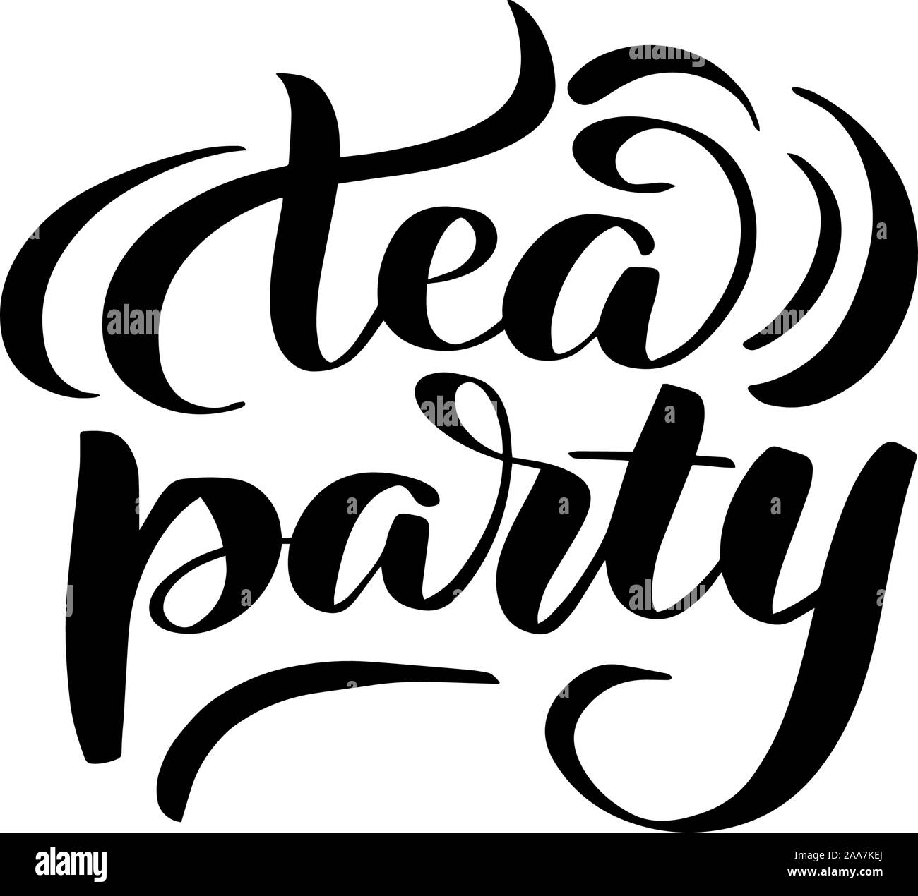 Vector calligraphy illustration isolated on white background Stock ...