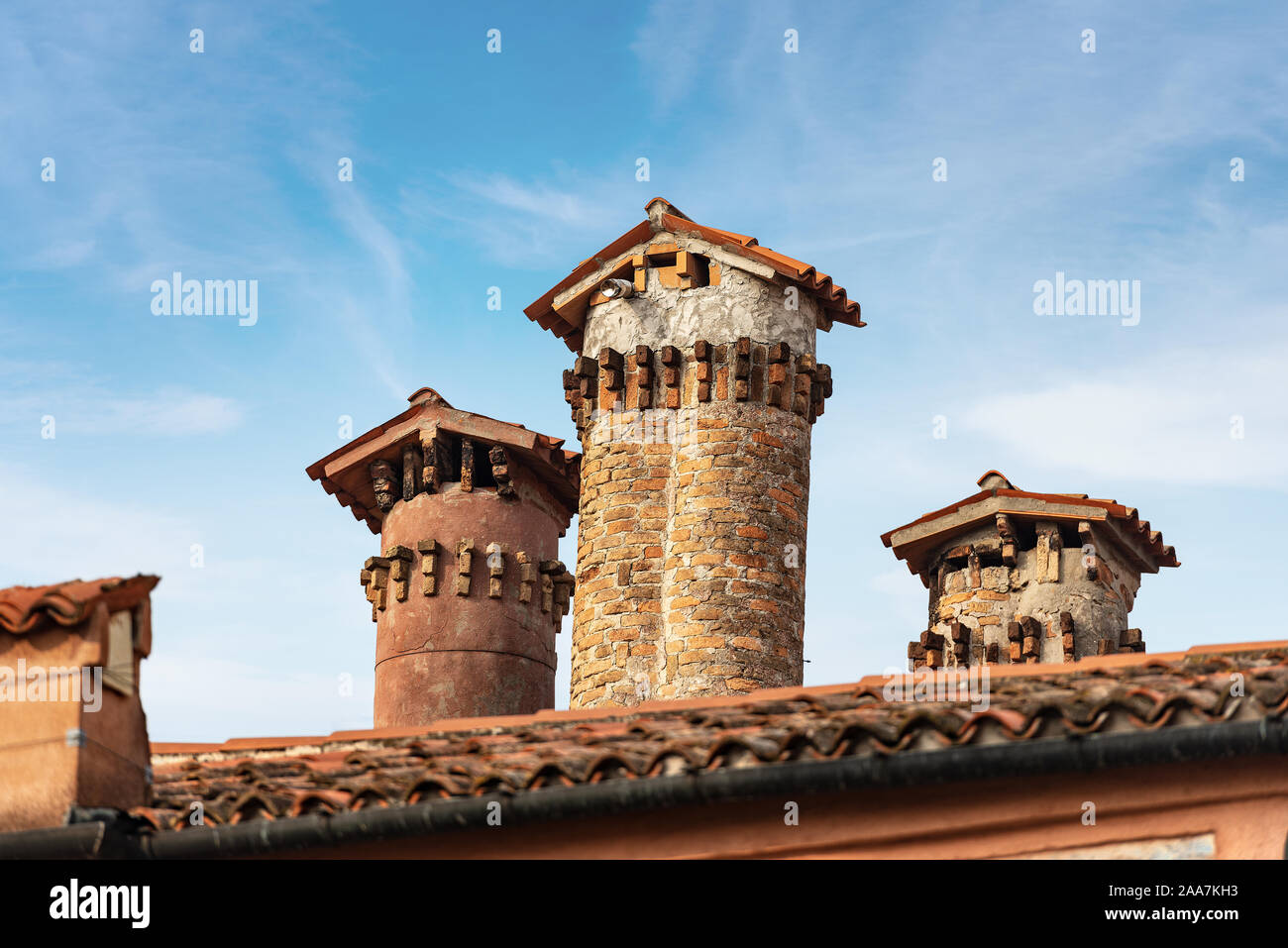 Medieval brick chimney stack hi-res stock photography and images - Alamy