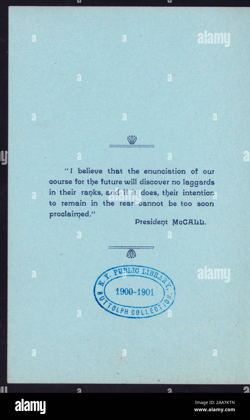 BLUE; DECORATIVE LETTERING; CREST; CONVENTION [held by] NEW-YORK LIFE ...