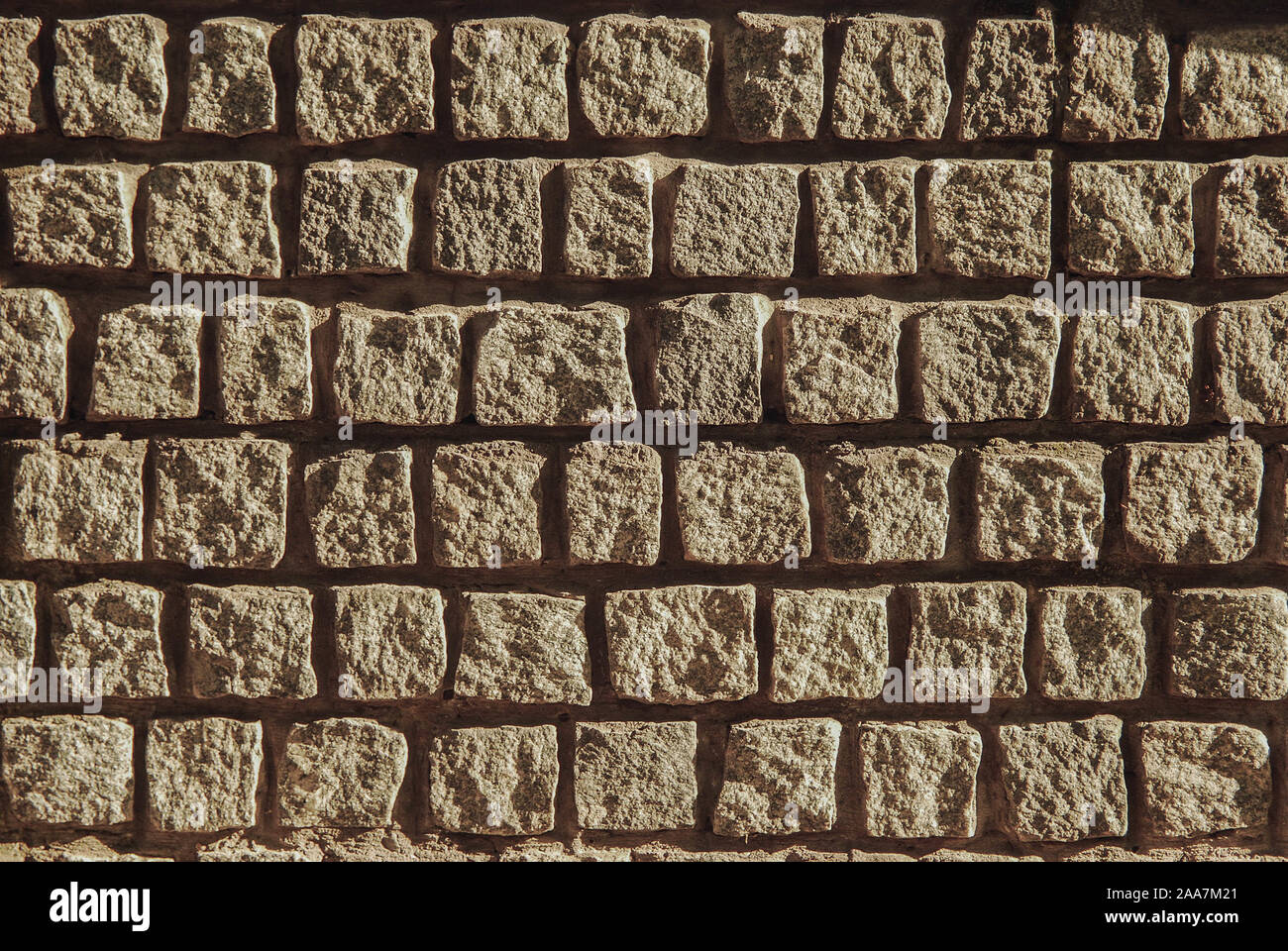 stone wall brick texture background beige surface facade. Outdoor Stock ...