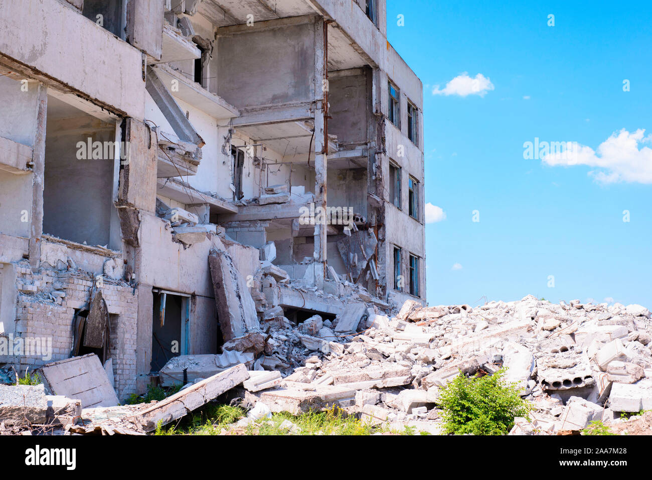 ruined building, steps, on a background of clouds. Outdoor Stock Photo ...