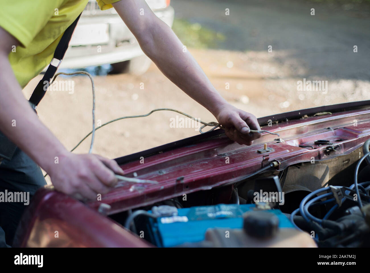Installing battery electric car hi-res stock photography and images - Alamy