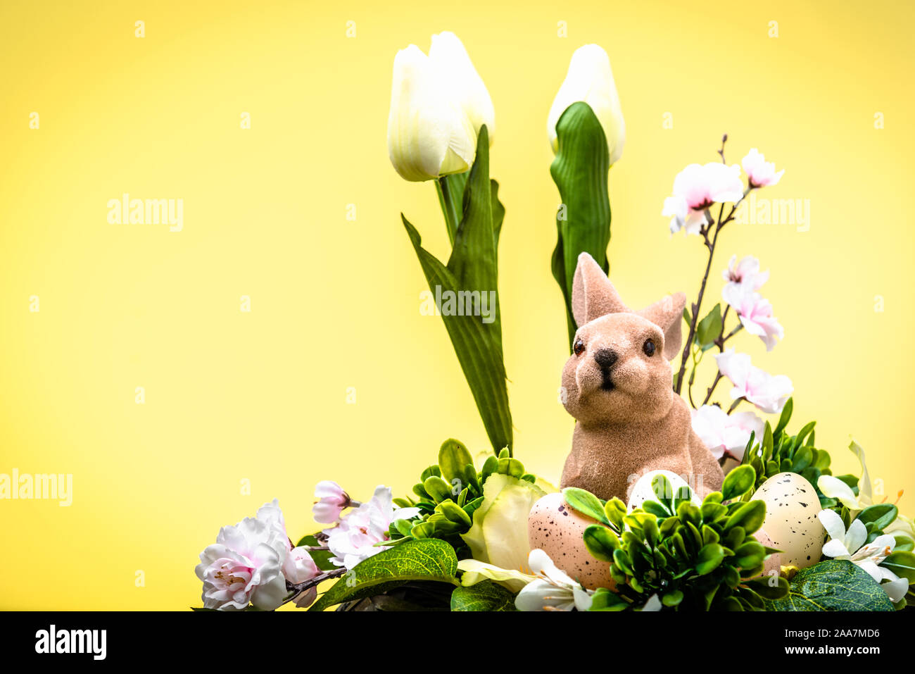 Easter bunny, spring easter background Stock Photo - Alamy