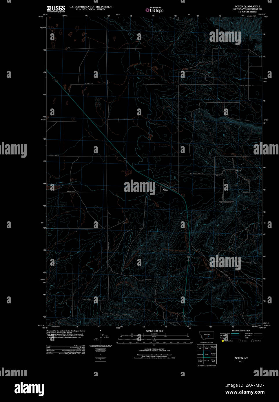 Map of acton montana hi-res stock photography and images - Alamy