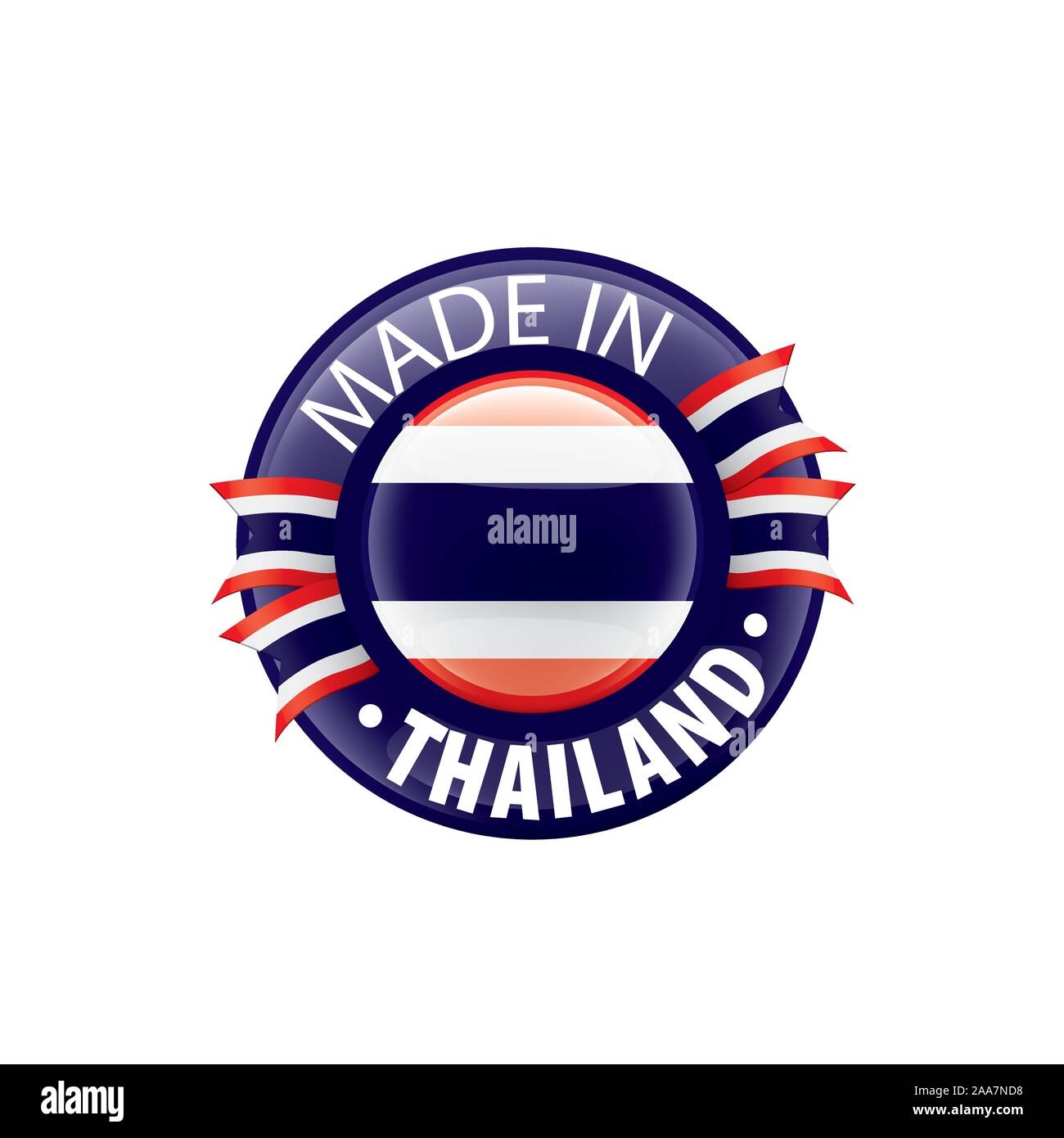 Thailand flag, vector illustration on a white background Stock Vector ...