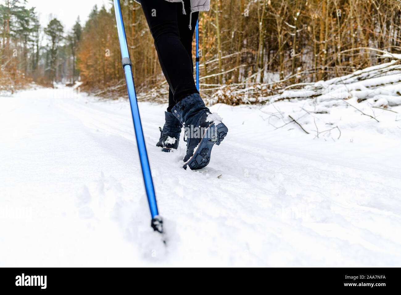 Nordic walk girl hi-res stock photography and images - Alamy