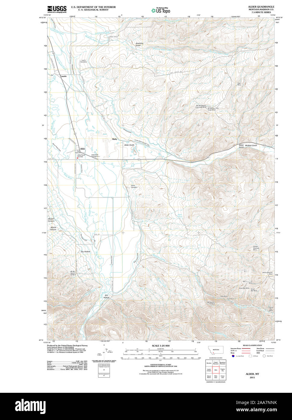 Map of alder montana hi-res stock photography and images - Alamy