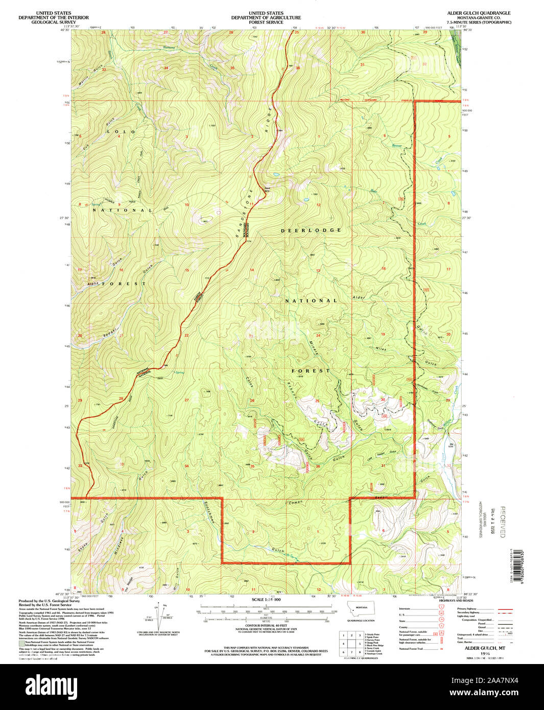 Map of alder montana hi-res stock photography and images - Alamy