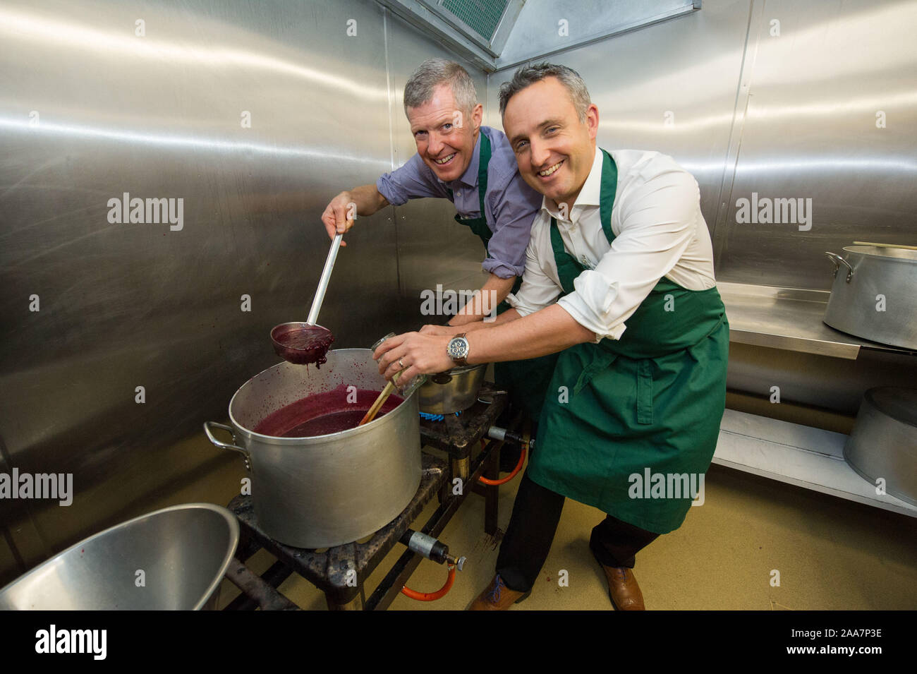 Glasgow, UK. 20th Nov, 2019. Pictured: (left) Willie Rennie MSP ...
