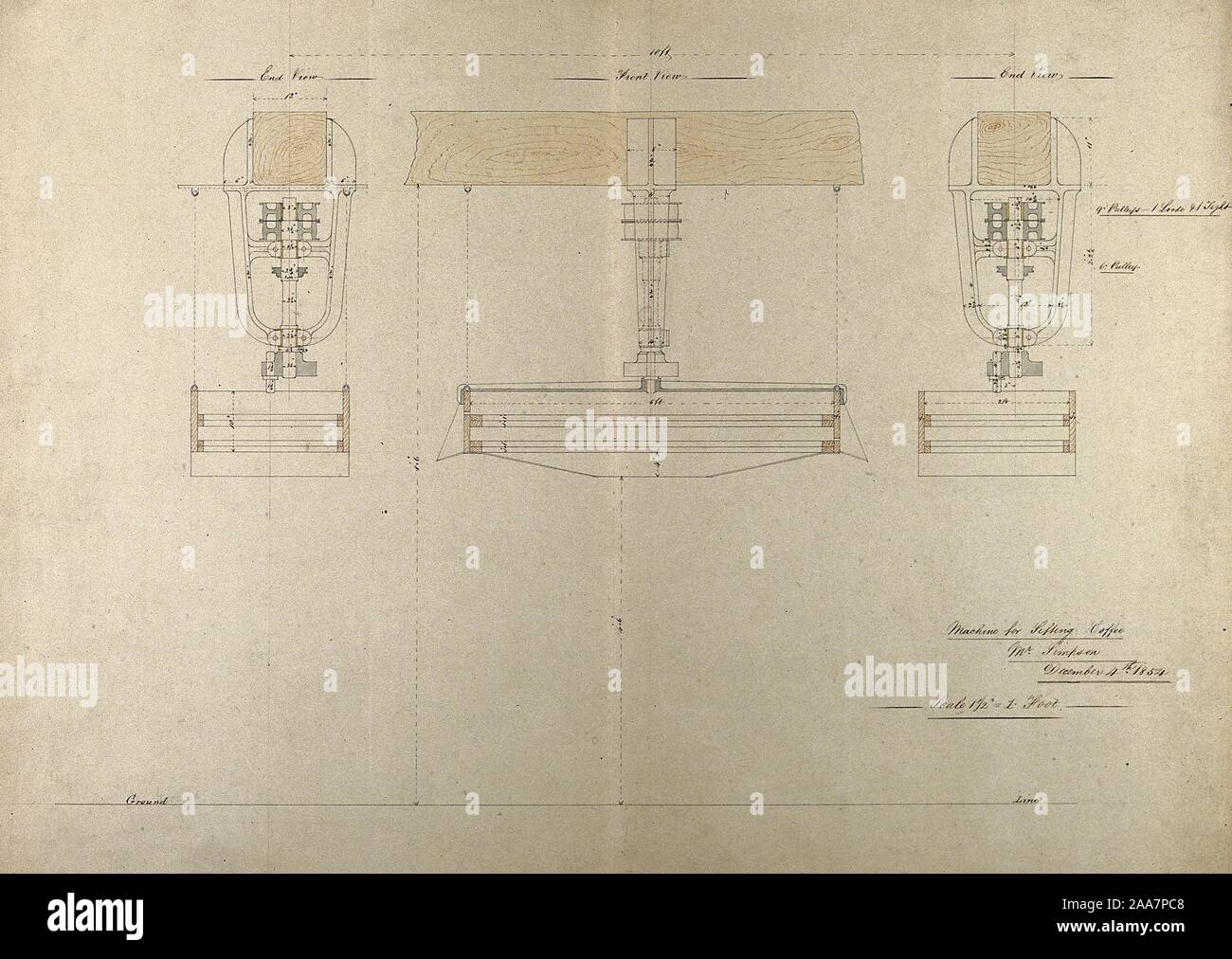 Engineering drawing of machine hi-res stock photography and images - Alamy