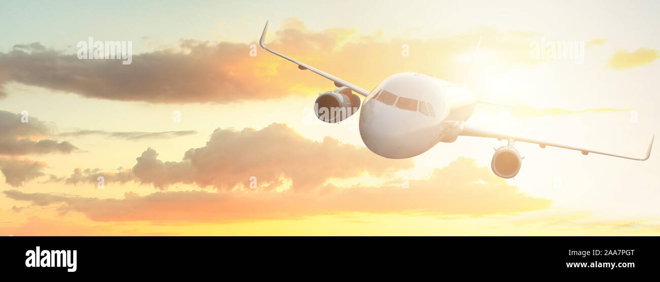 Airplane flying against backdrop hi-res stock photography and images ...
