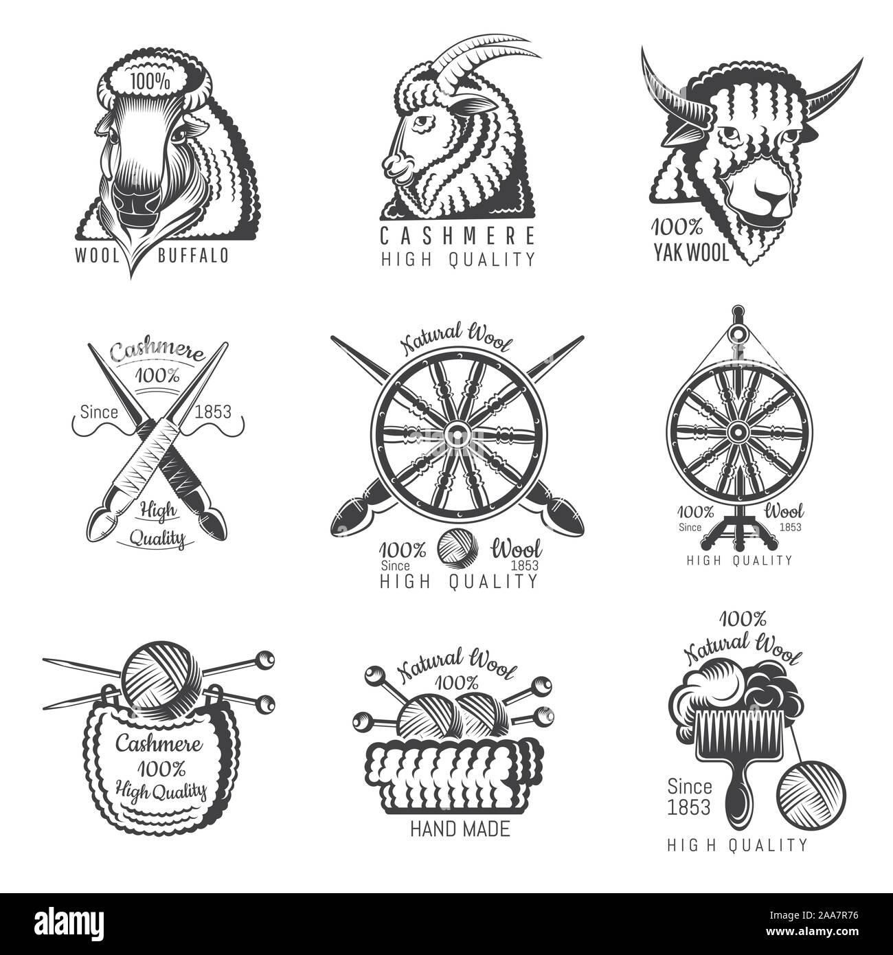 Yak logo design Stock Vector Images - Alamy