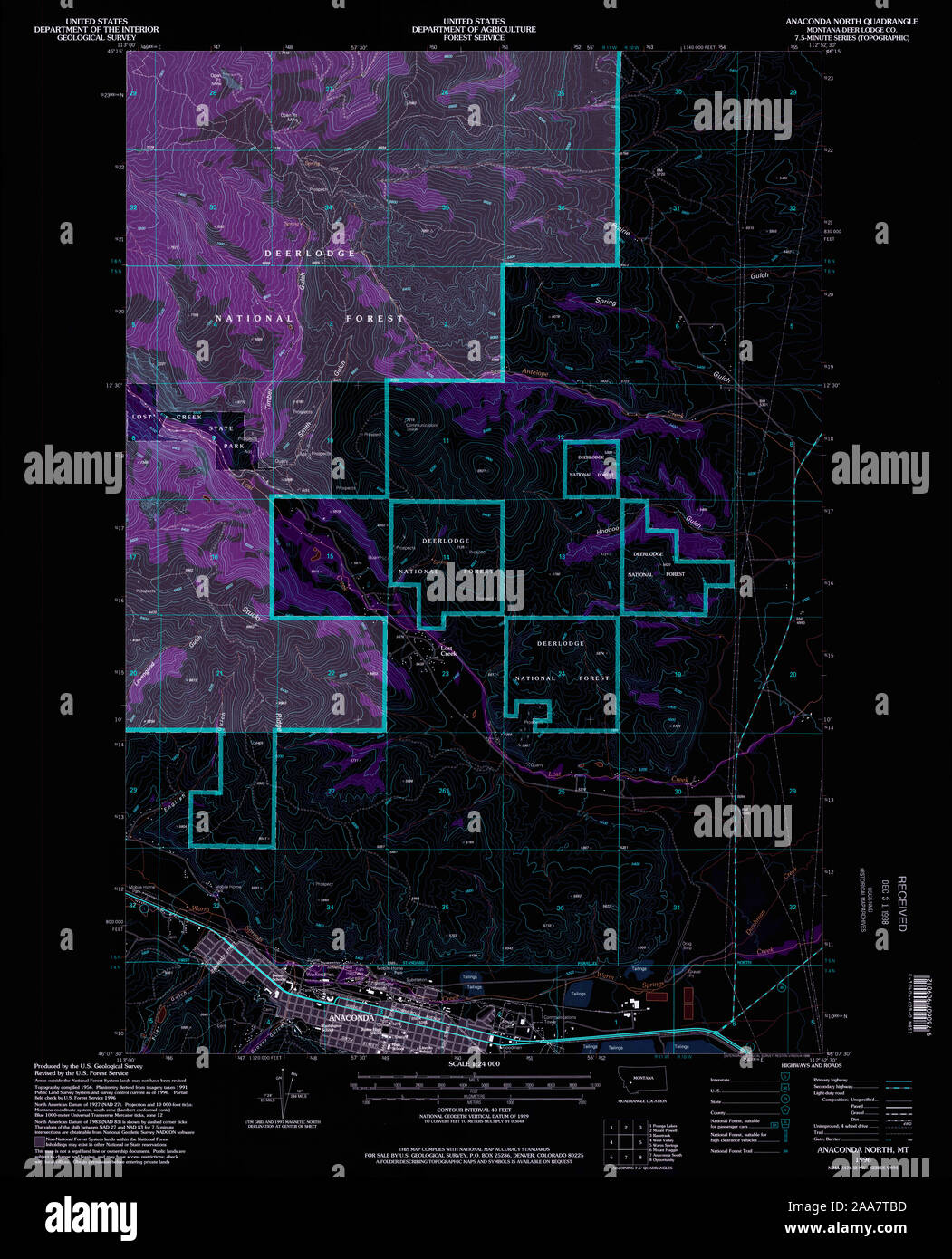 Map of anaconda hi-res stock photography and images - Alamy