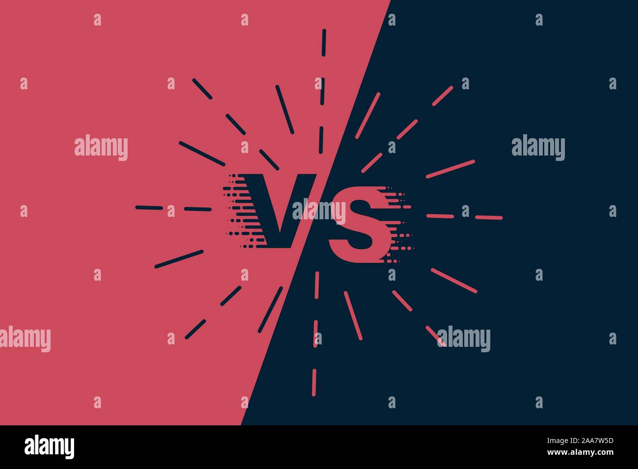 Versus style illustration. VS symbol. Battle headline template. Flat ...
