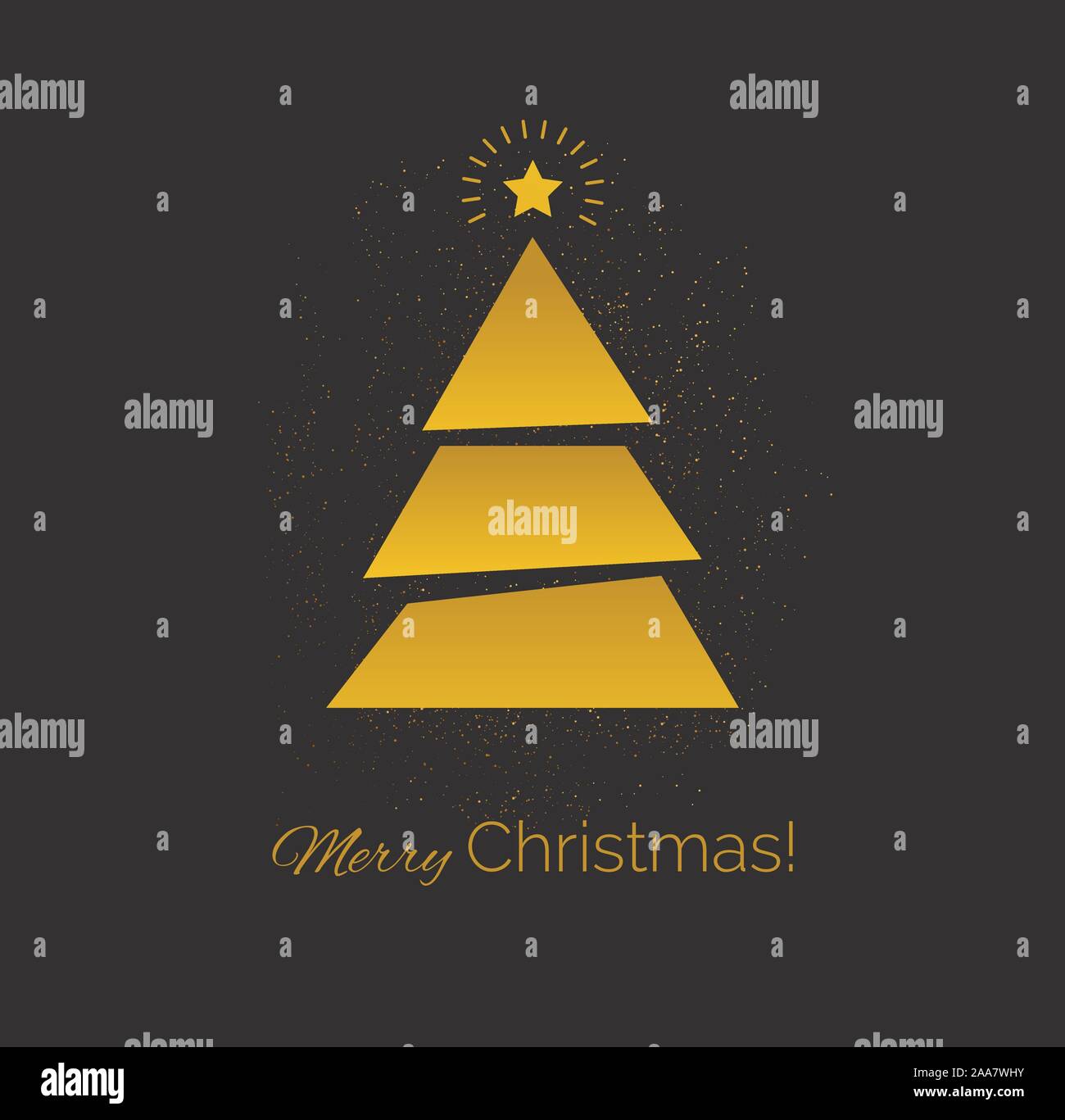 Christmas tree vector illustration. Decorative element for greeting ...