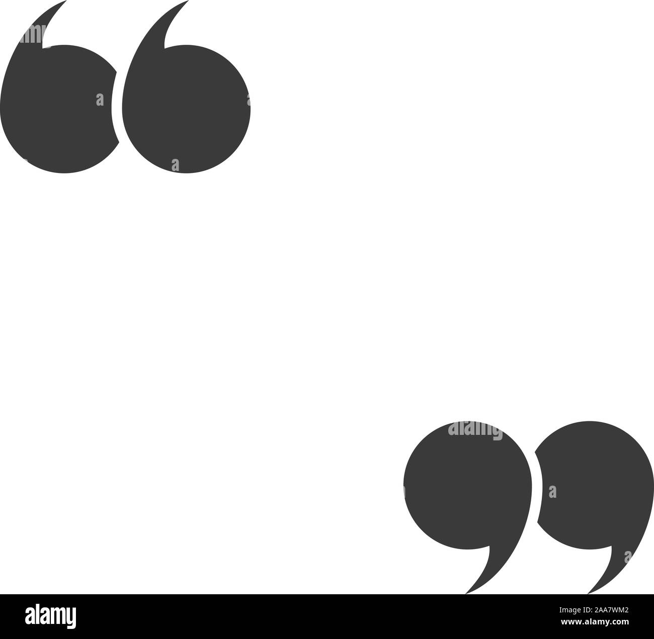 Quote marks. Quotes icon. Speech symbol. Black colored quote icon ...
