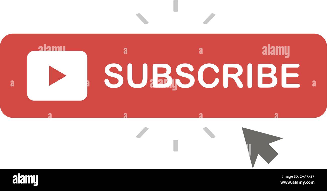 Subscribe button. Web symbol in flat style. Vector Stock Vector Image ...