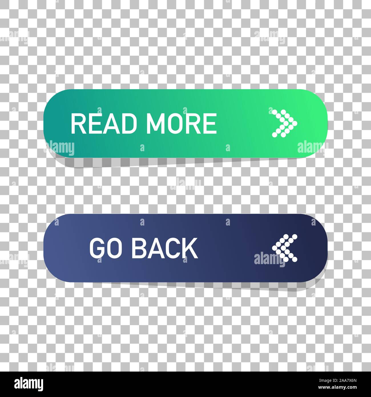 Read more and go back button isolated. Web design. Vector illustration ...