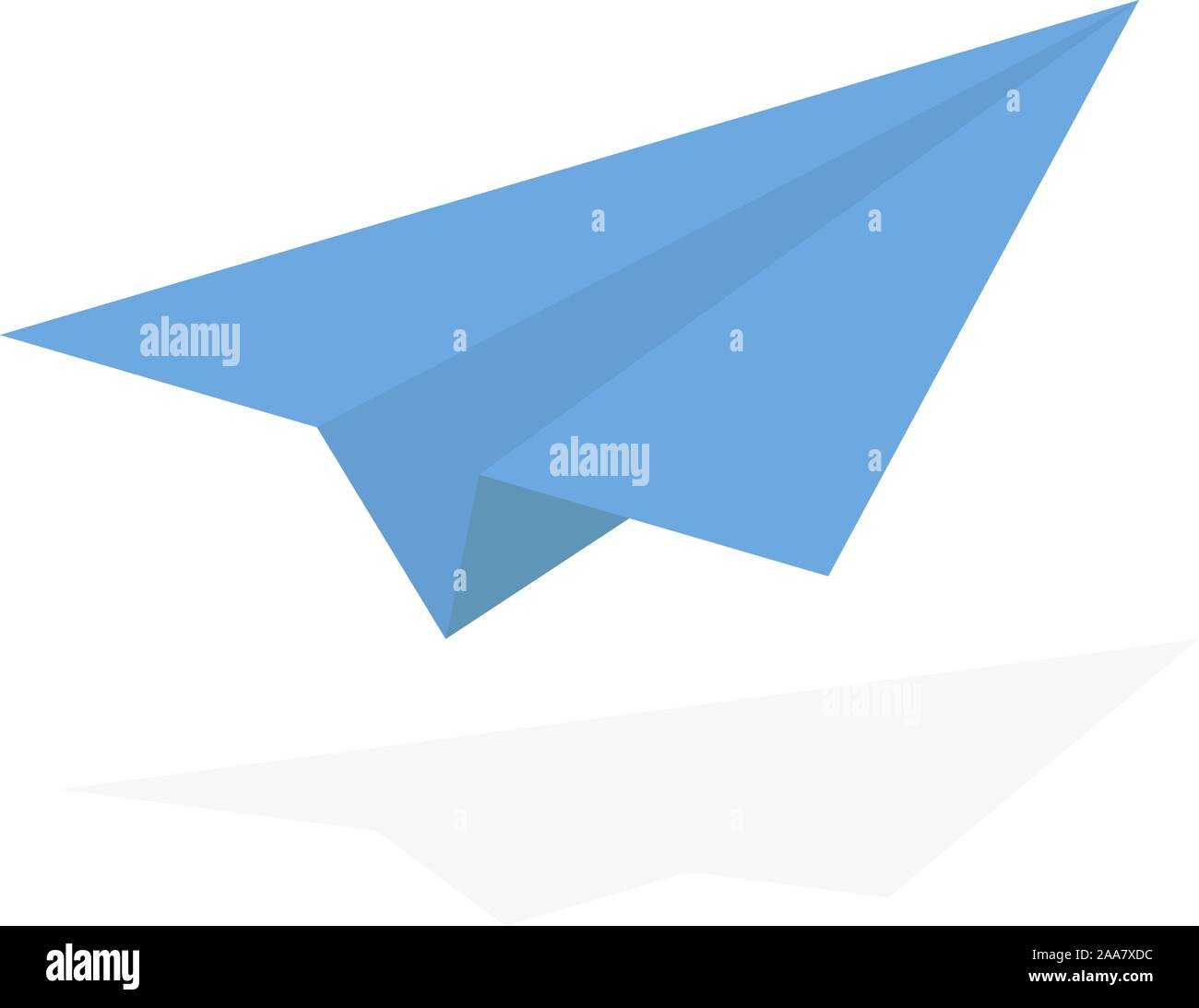 Paper airplane. Origami style. Airplane with shadow. Vector ...