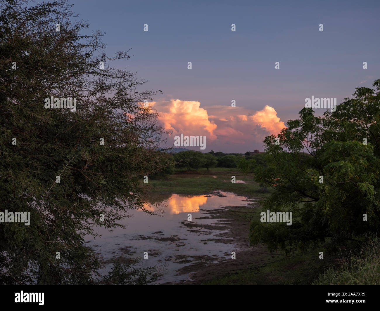Sunset over the plains of Bagan, Myanmar (Burma Stock Photo - Alamy