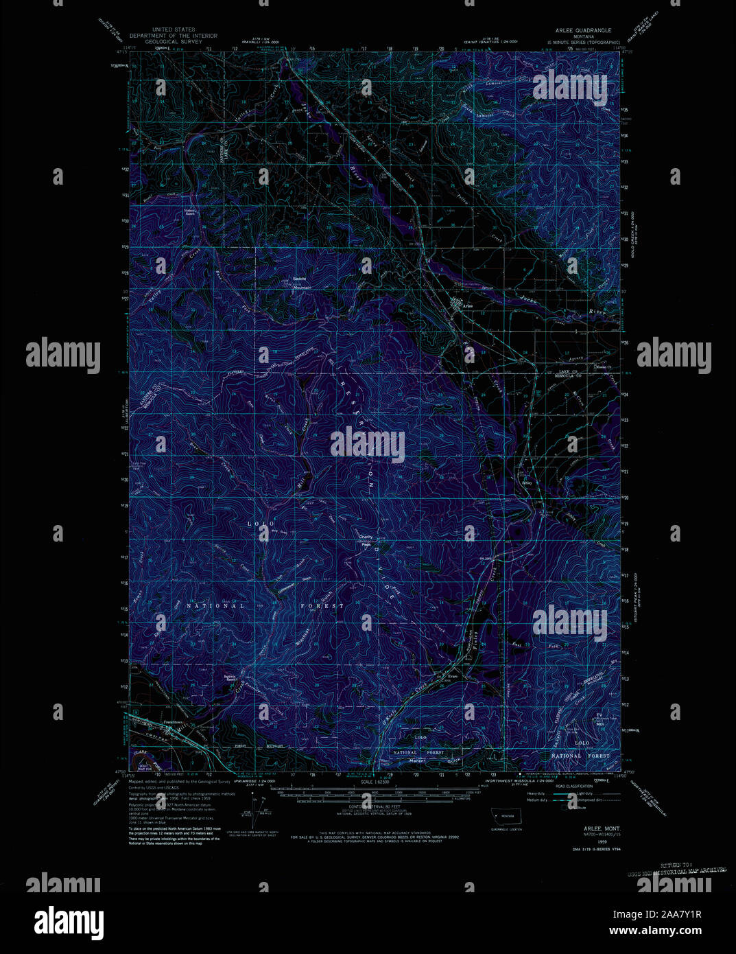 Map of arlee montana hi-res stock photography and images - Alamy