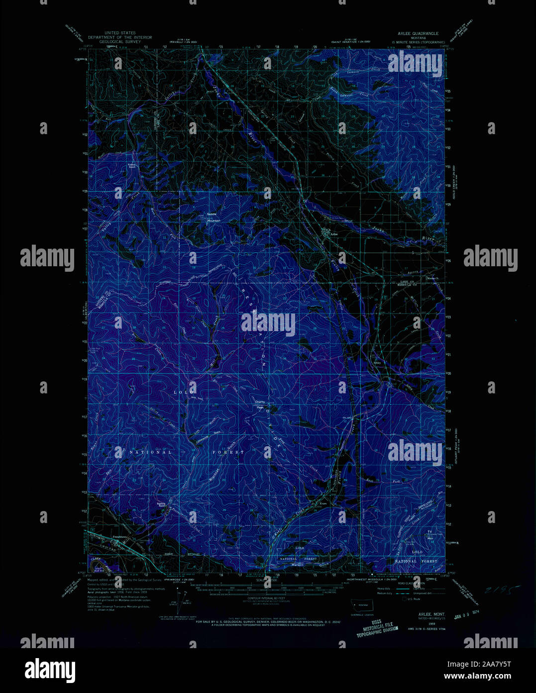 Map of arlee montana hi-res stock photography and images - Alamy