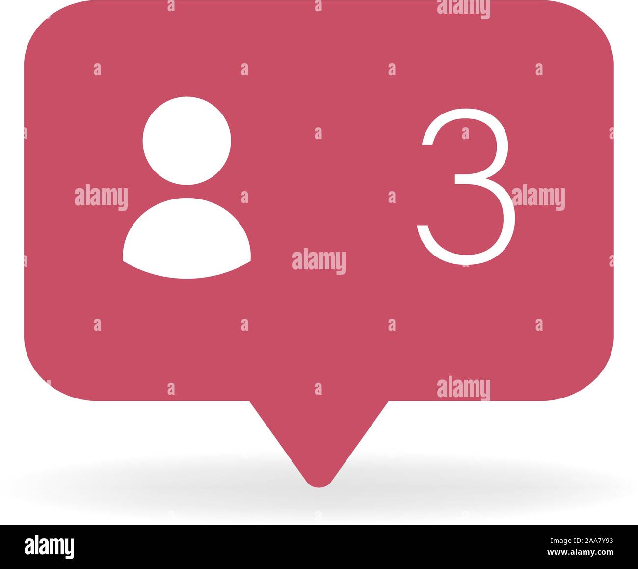 Follower notification icon. Social media icon. User symbol or sign ... Follower notification icon. Social media icon. User symbol or sign ...
