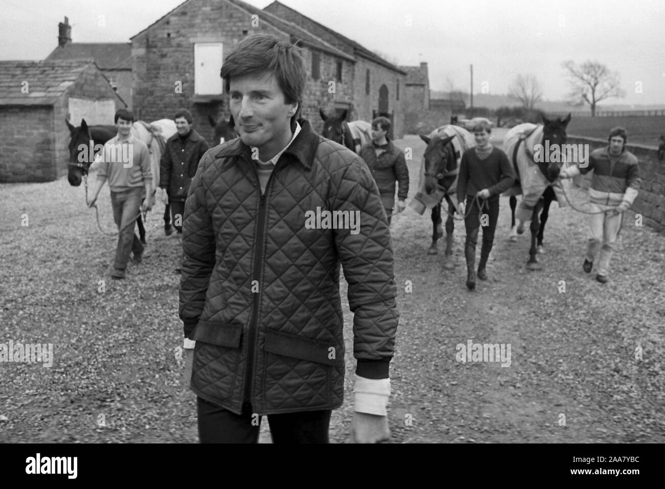 Michael Dickinson race horse trainer 1983 Stock Photo - Alamy