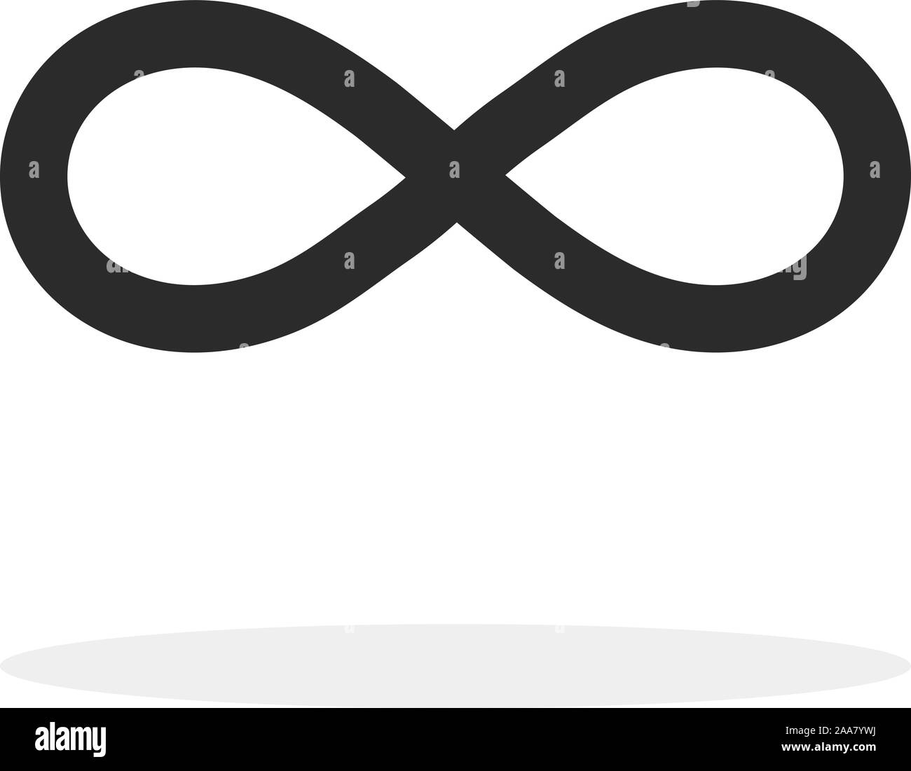 Infinity icon grey colored. Isolated white background. Symbol with ...