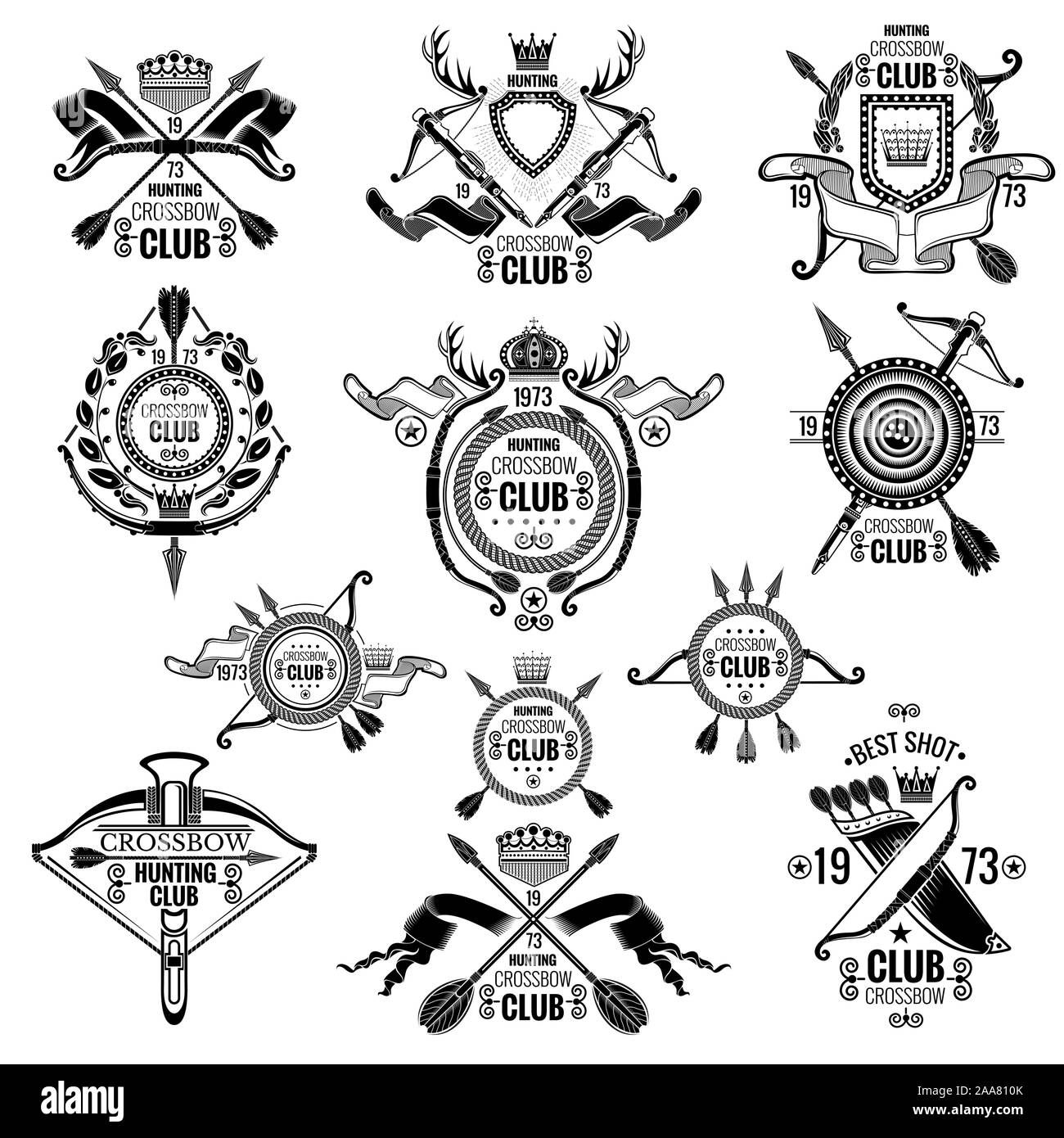 Weapon crossbow vector vectors hi-res stock photography and images - Alamy