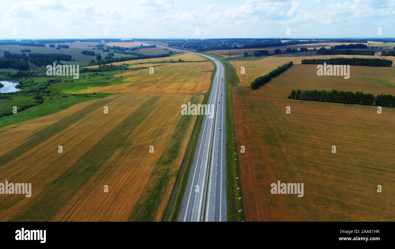 Drone tracking road hi-res stock photography and images - Alamy