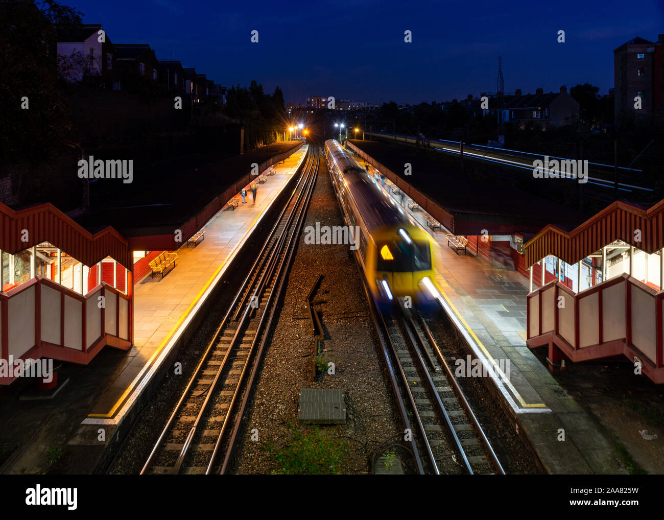 London, England, UK - September 14, 2019: A London Overground commuter ...