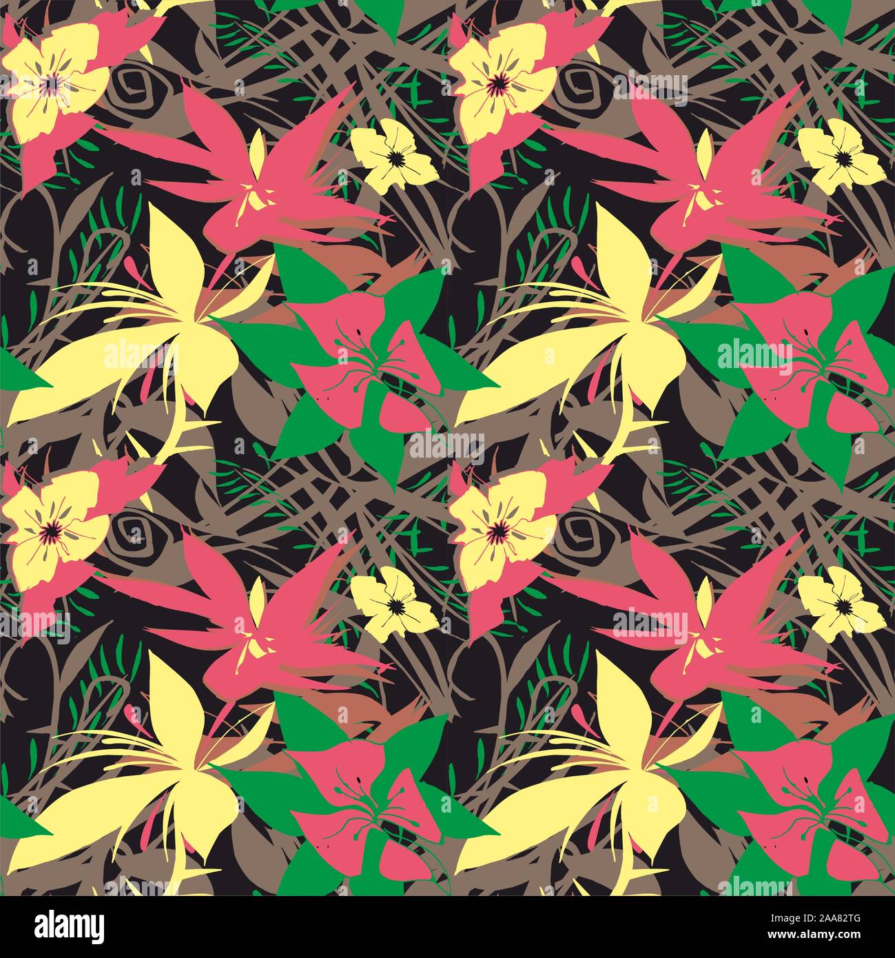 Mixed bouquet Stock Vector Images - Alamy