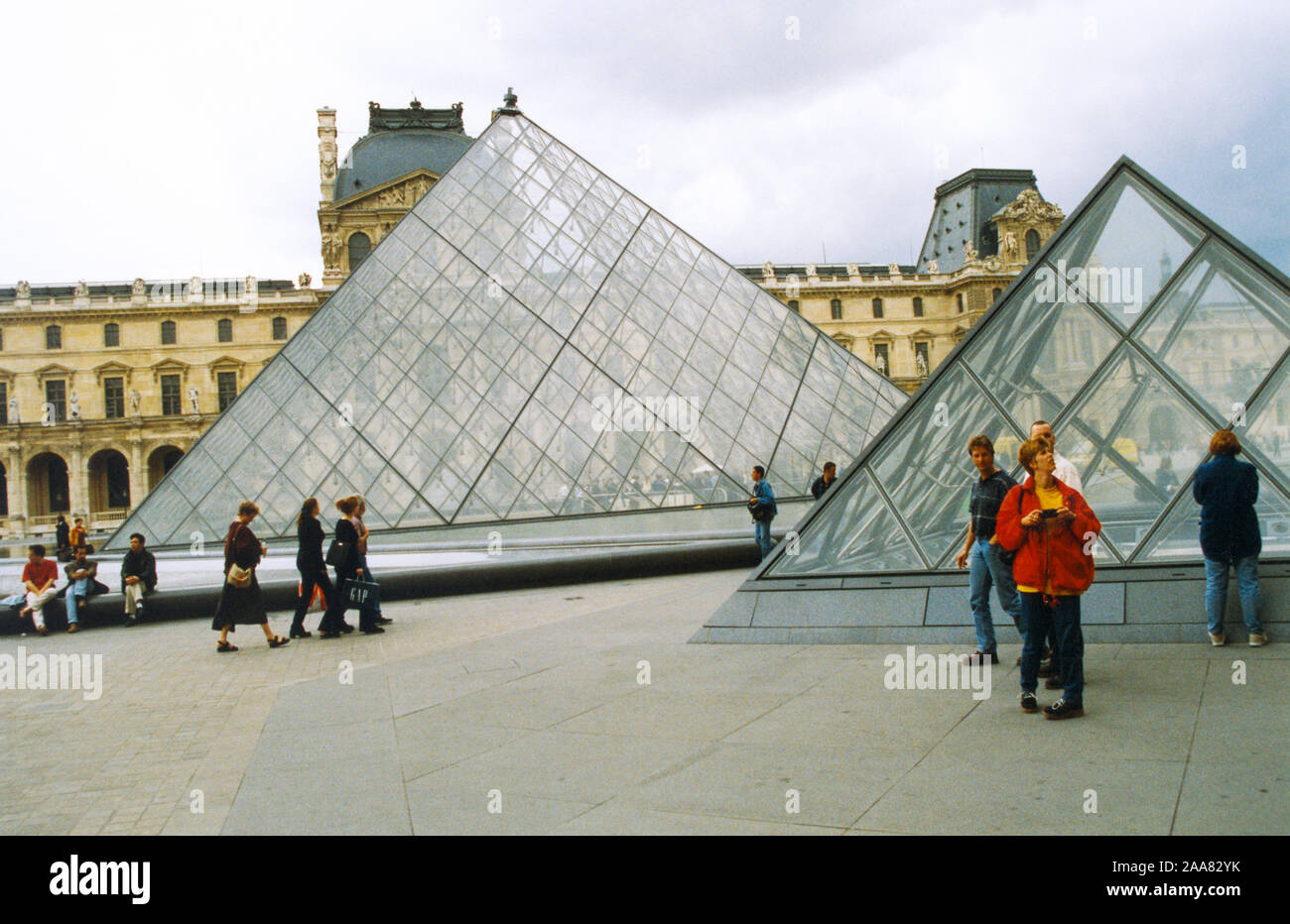 GLASS PYRAMIDES at Musee de Louvre Paris France Stock Photo - Alamy
