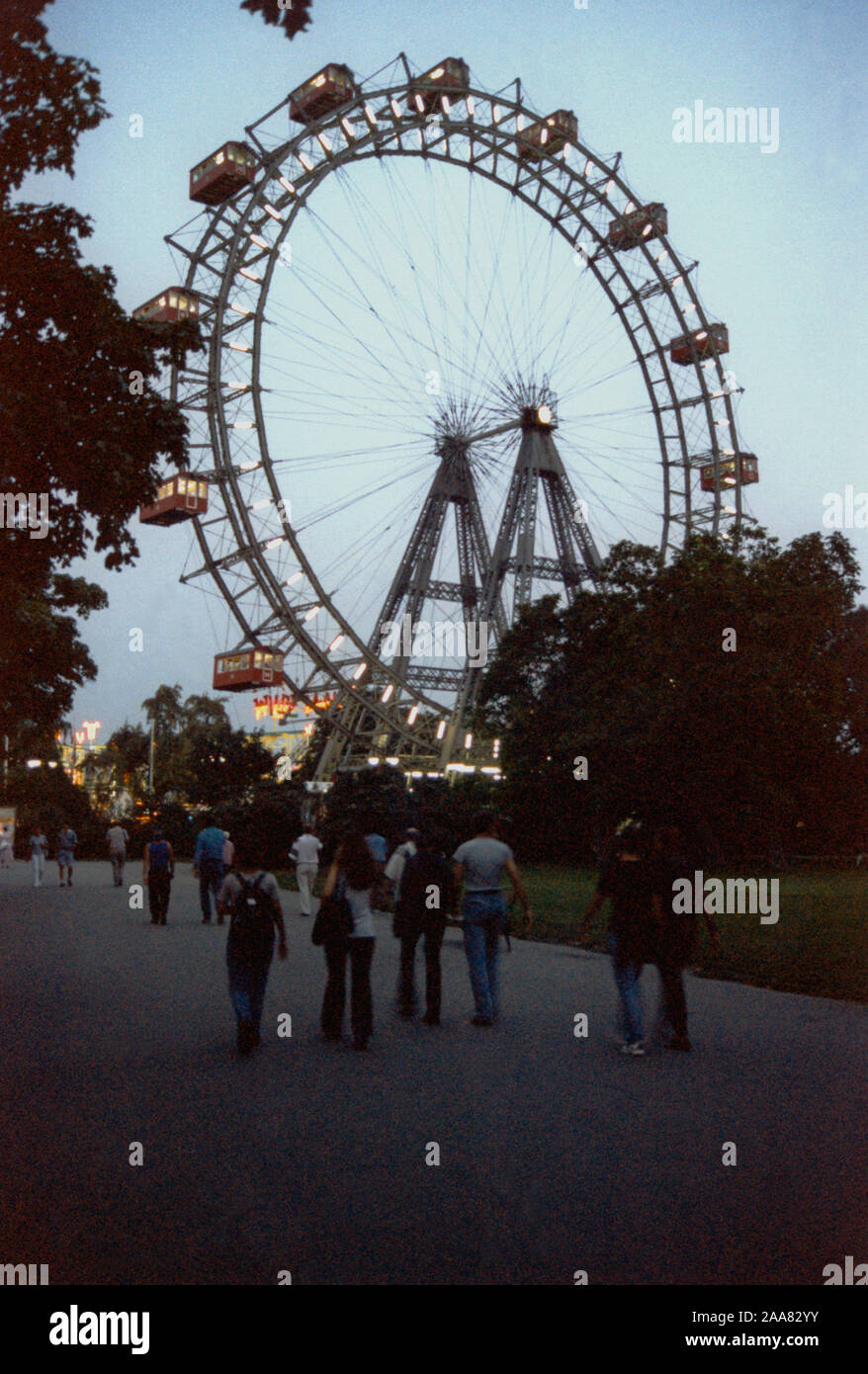 The Prater Vienna Austria public park with a Amusemant park ...