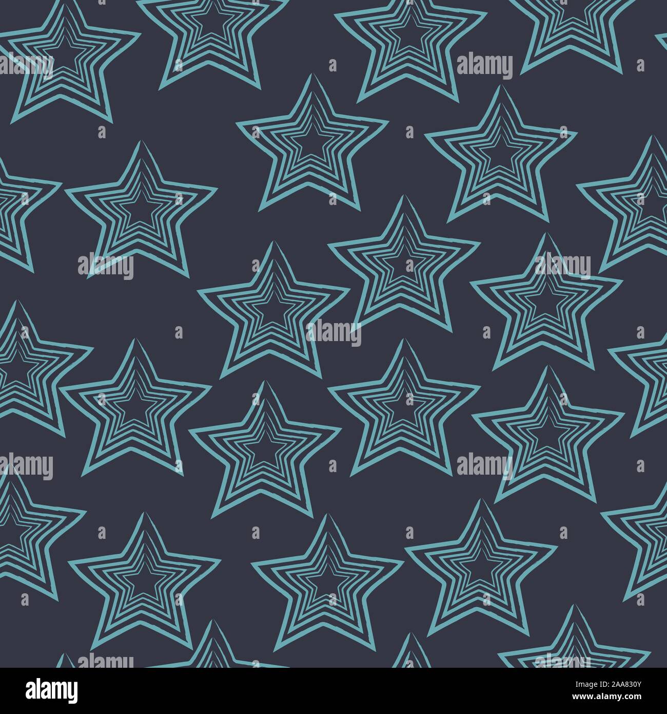 Seamless Pattern With Colorful Stars on black. Scandinavian Style Stock ...