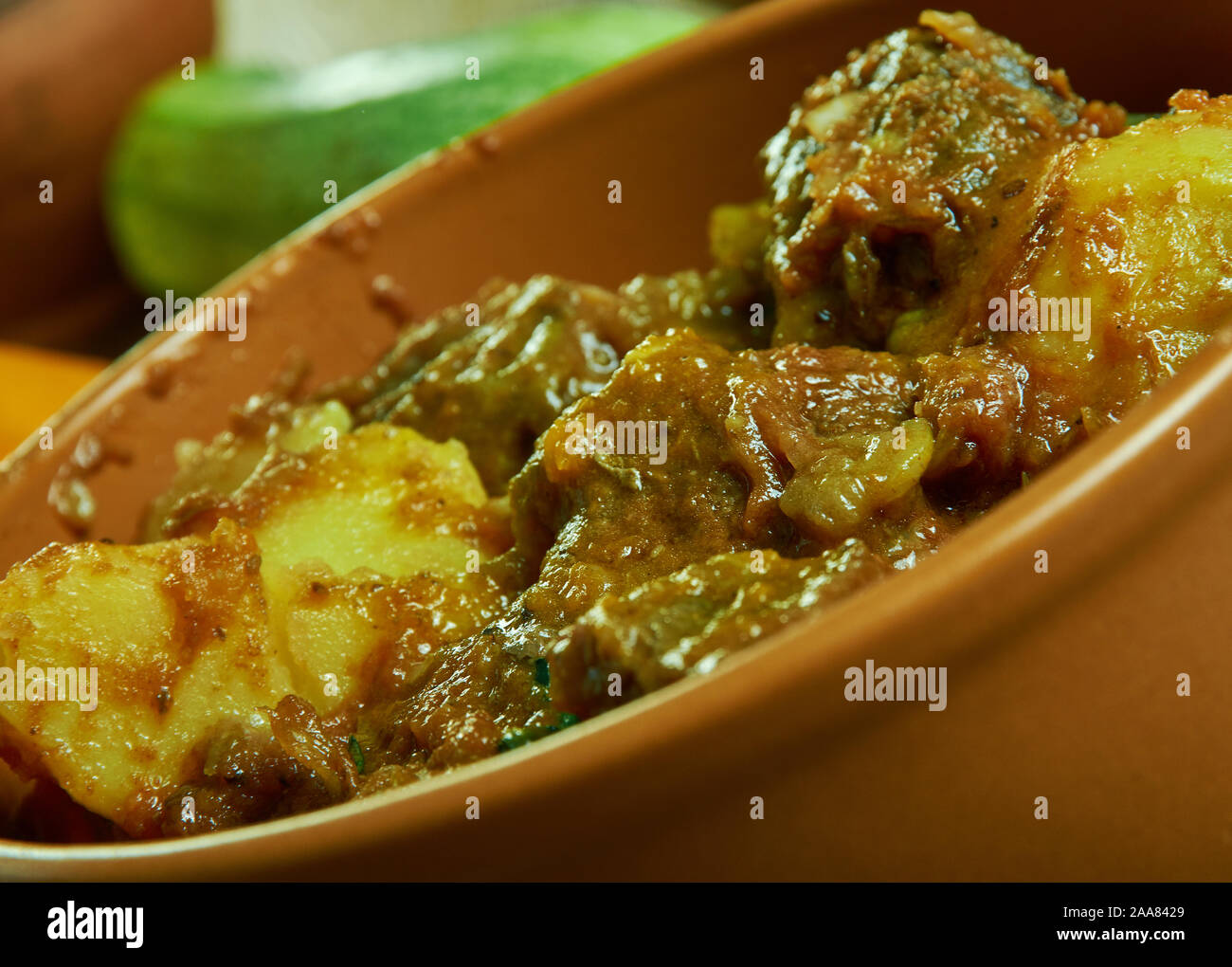Asado de res y verduras, Mexican stew with fried beef and vegetables ...
