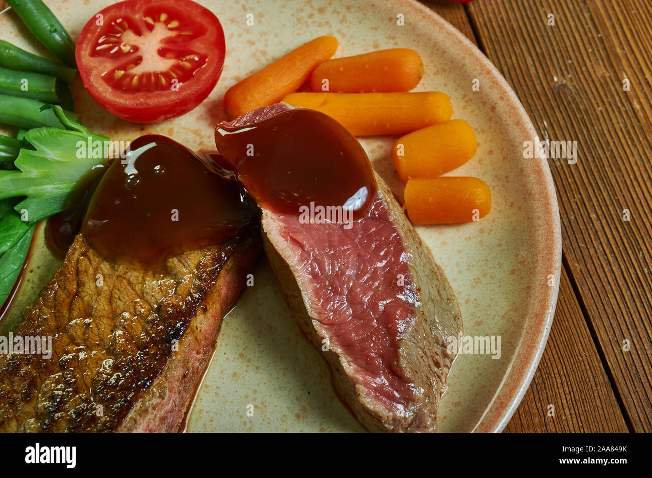 Fillet of Beef Prince Albert, preparing a fillet of beef which was ...