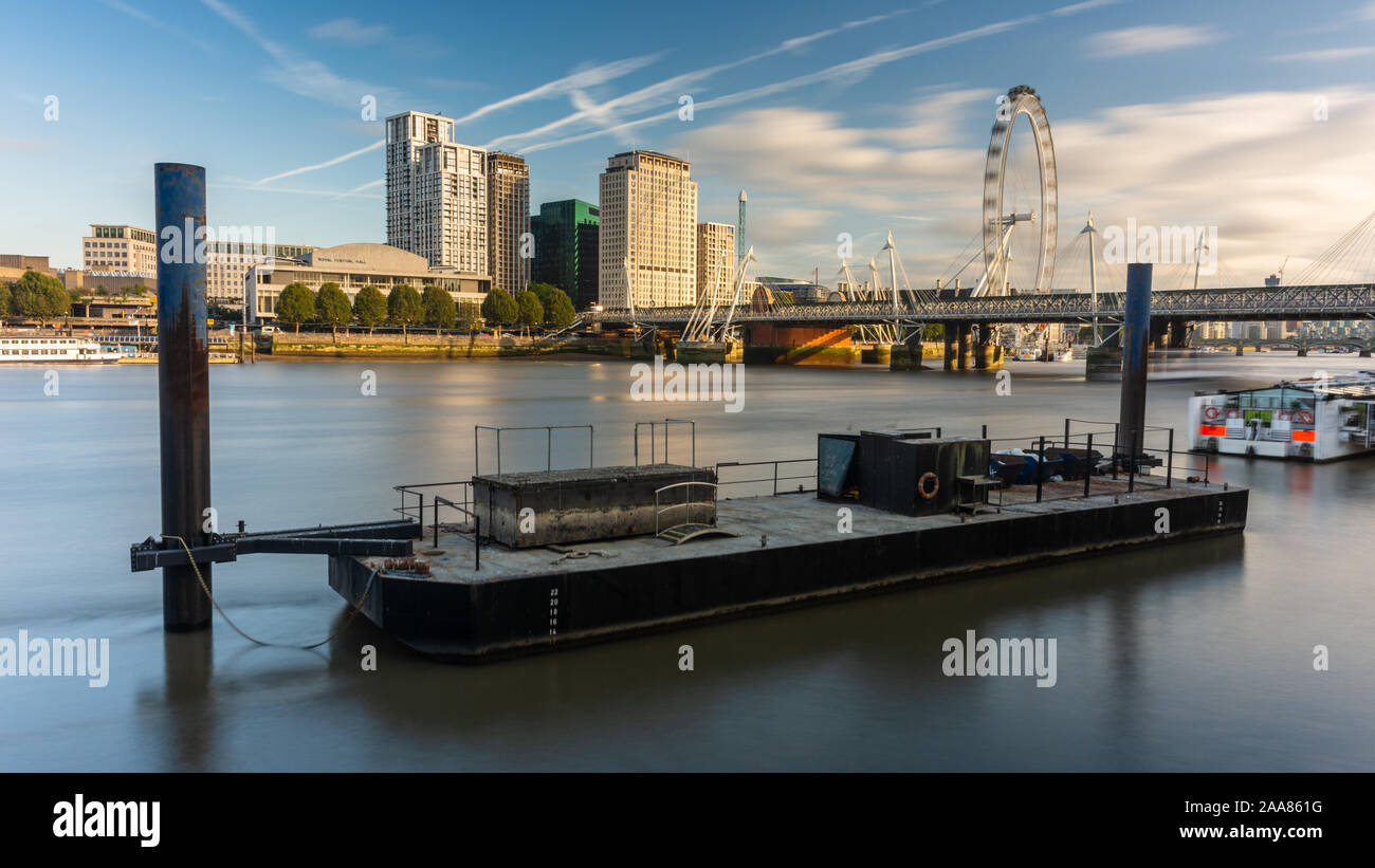 London, England, UK - September 12, 2019: A cluster of high rise ...