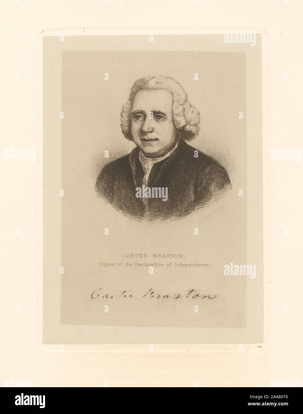 EM3838; Carter Braxton, singer of the Declaration of Independence Stock ...