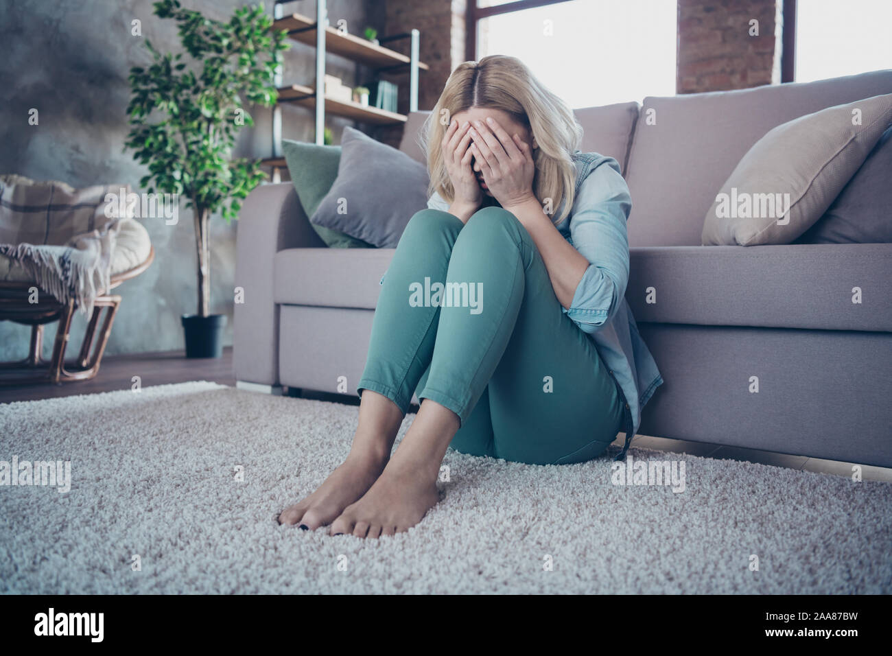 Girl Barefoot Carpet Caucasian Stock Photos & Girl Barefoot Carpet ...