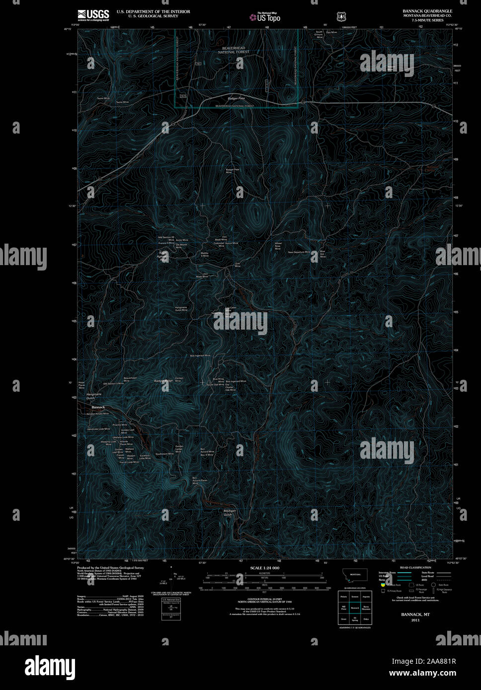 Bannack montana map hi-res stock photography and images - Alamy