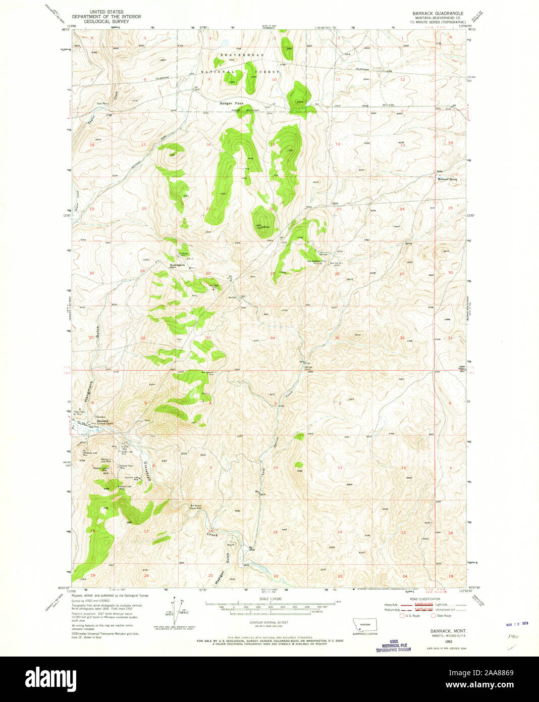 Bannack montana map hi-res stock photography and images - Alamy