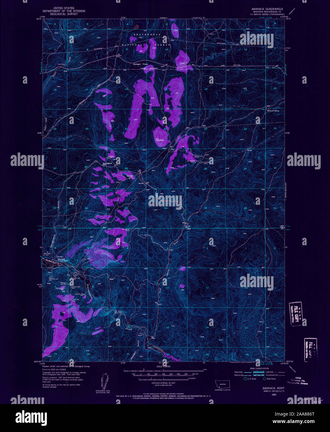 Bannack montana map hi-res stock photography and images - Alamy