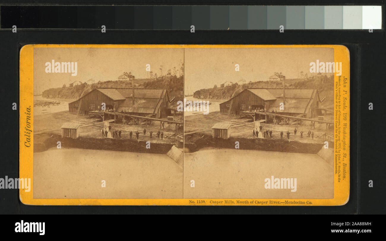 Casper Mills, Mouth of River, Mendocino Co.; Casper Mills, Mouth of River, Mendocino Co Stock ...