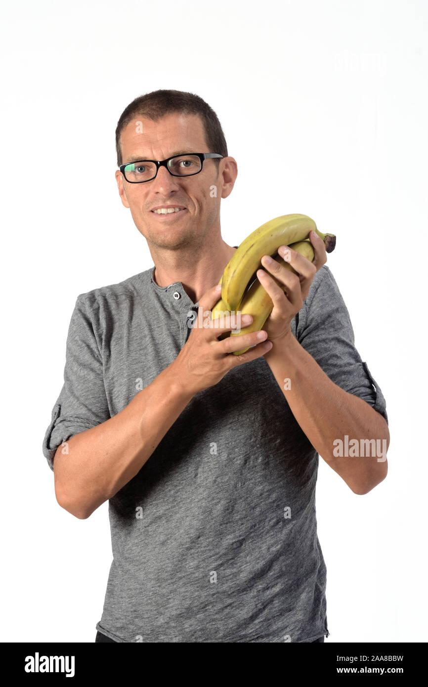 Man banana mouth hi-res stock photography and images - Alamy