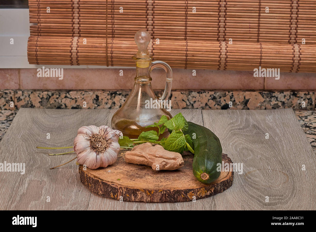 healthy food in wood Stock Photo - Alamy