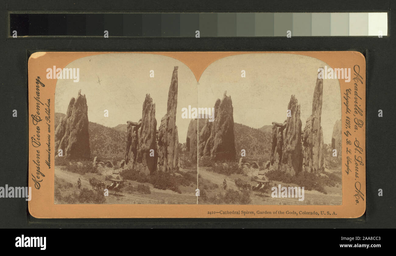 Cathedral Spires, (Garden of the Gods), Colorado, U.S.A.; Cathedral ...