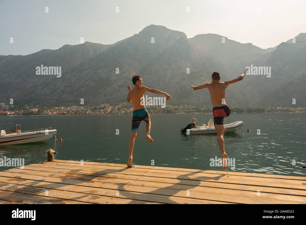 Jumping into water hi-res stock photography and images - Alamy