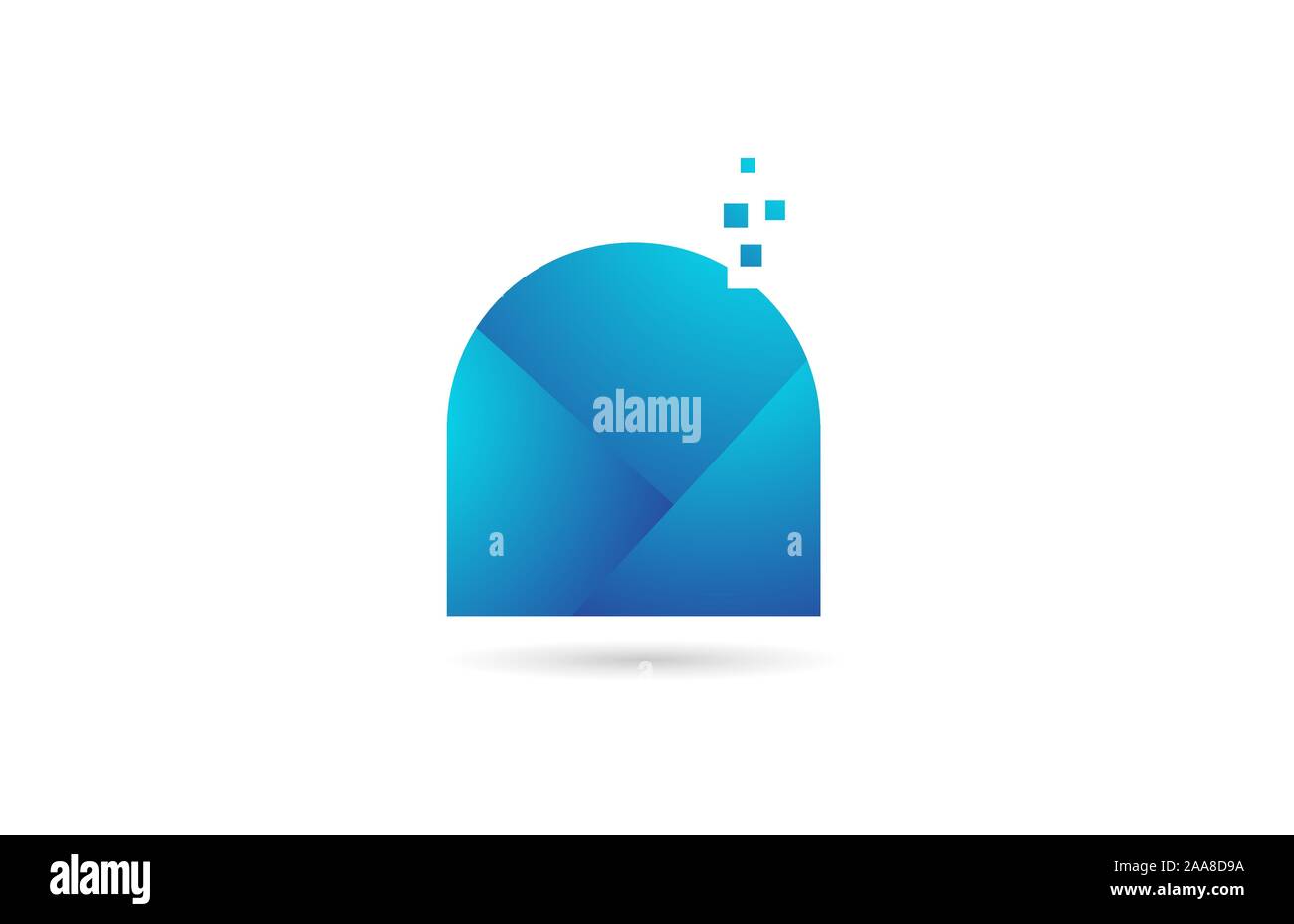 A blue alphabet letter logo icon for company and business design ...